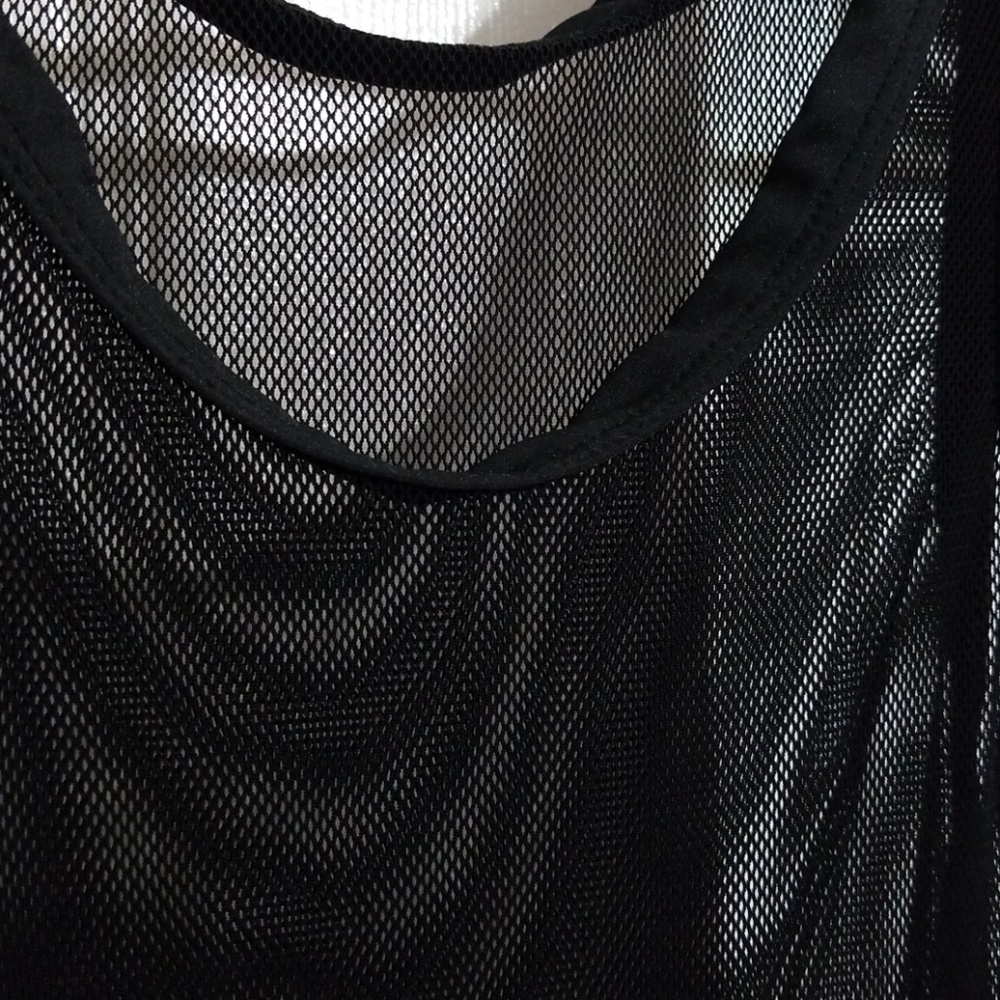 blue line | Tops | Sheer Mesh Long Tank Top | Poshmark